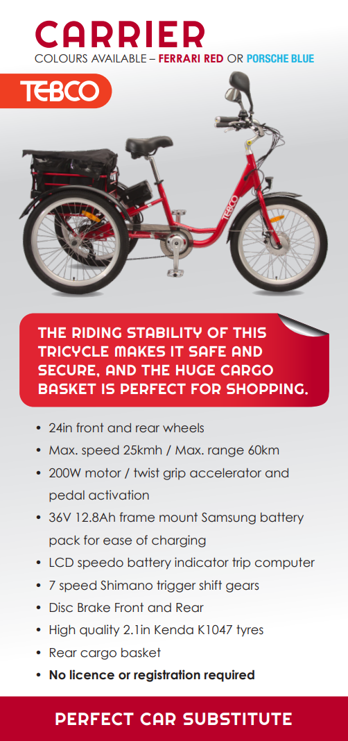TEBCO Carrier Tricycle – Tas Electric Vehicles